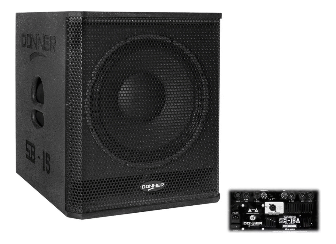 Caixa Acústica Sub Grave Donner Ativo Sb15 625WRMS - Alesom Instrumentos